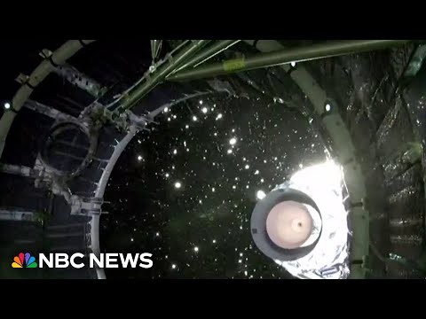Rocket's core stage separates, Artemis crew now in space