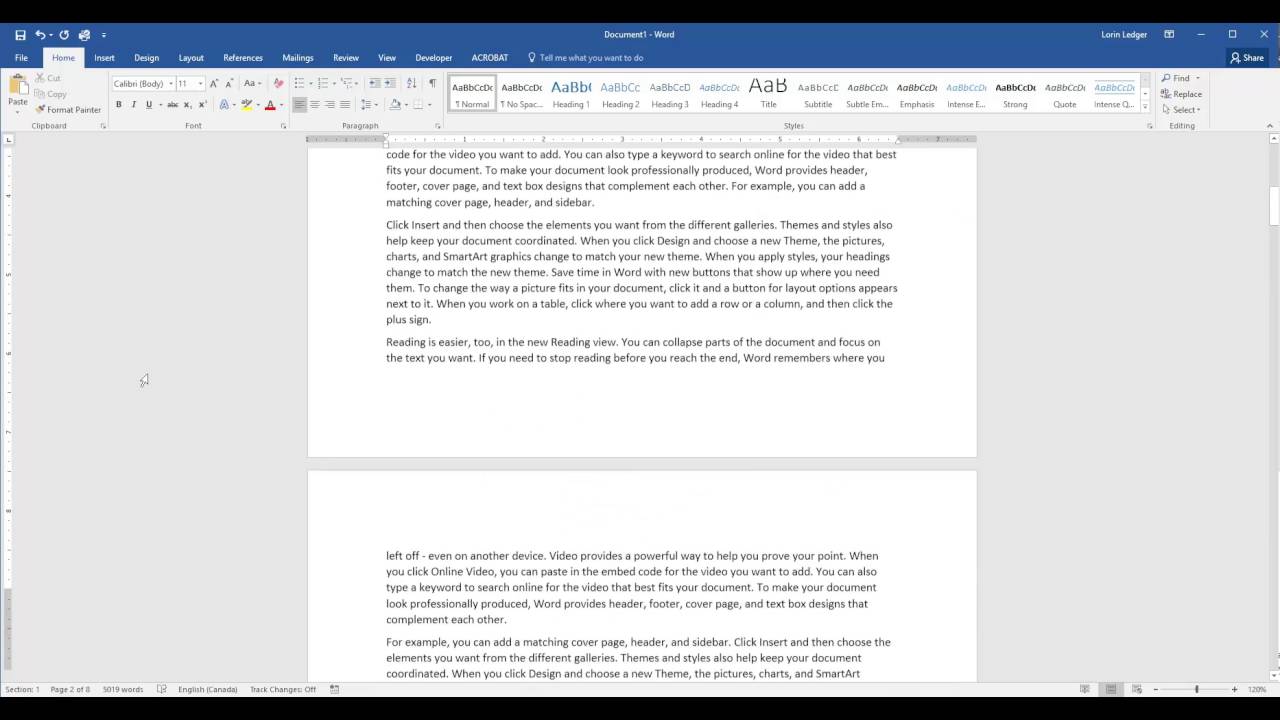 Using the Keyboard in Word 2016 - YouTube