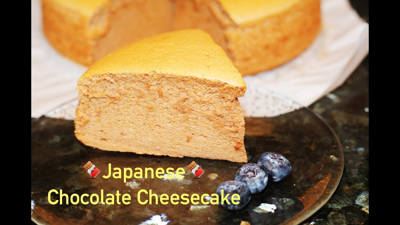 How to make Super Fluffy Japanese Cotton Chocolate Cheesecake - YouTube