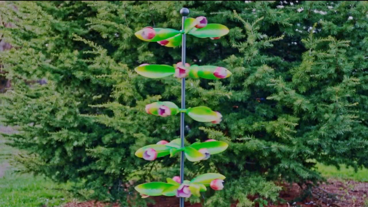 Albion Column Tulip Wind Spinner 82cm by Primrose 1 - YouTube
