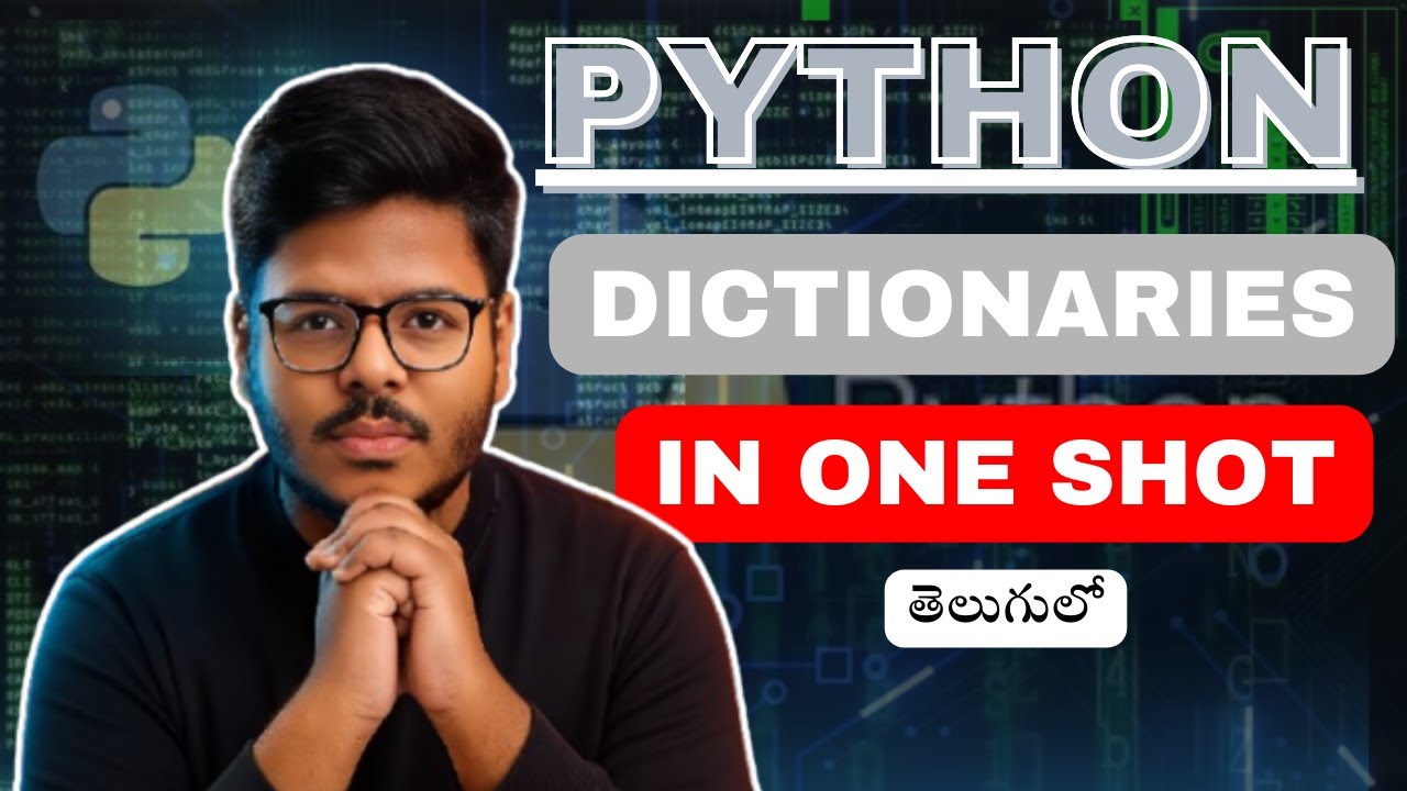 🔑 Dictionaries in One Shot | Python Tutorial in Telugu | Complete Guide ...