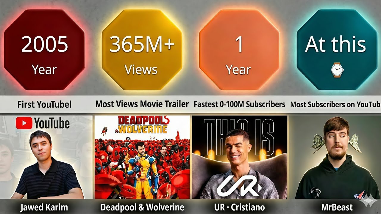 YouTube World Record 2025 – The Ultimate Comparison Video - YouTube