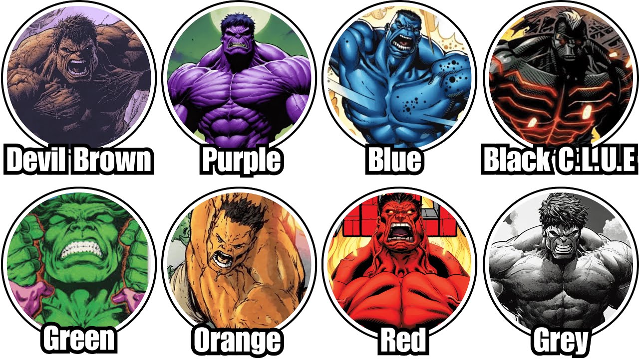 Every HULK Color Ranked From Weirdest to Coolest ! | Explained In 12 ...