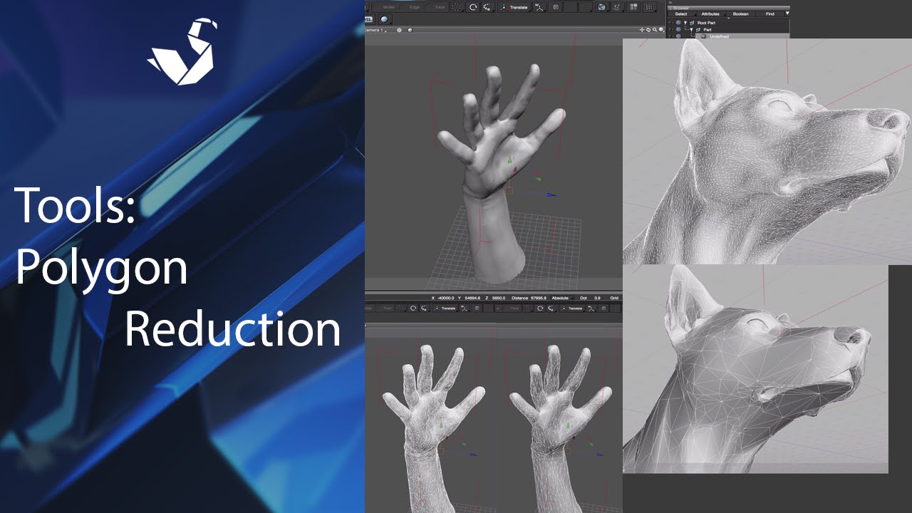 Shade 3D - Tool: Polygon Reduction - YouTube