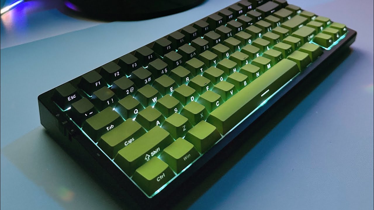 Mchose G75 Pro Gradient Green (Creamy Keyboard) - YouTube