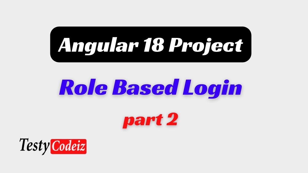 Angular 17 Role Based Login Application Simple Login Application