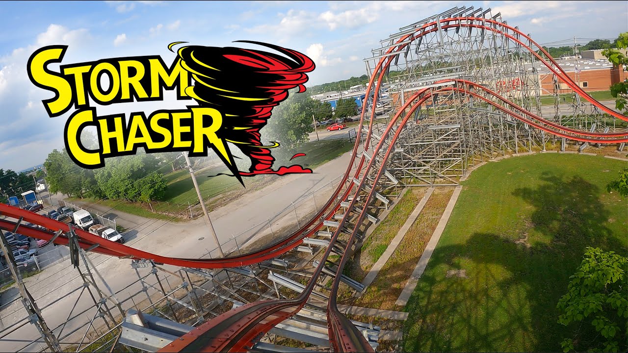 Storm Chaser Front Row POV Kentucky Kingdom Awesome RMC Roller Coaster ...