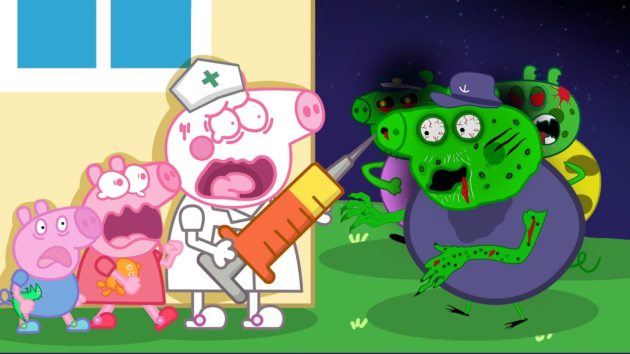 Zombie Apocalypse, Peppa vs Daddy pig Turn Into Zombie At House 🧟‍♀️ ...