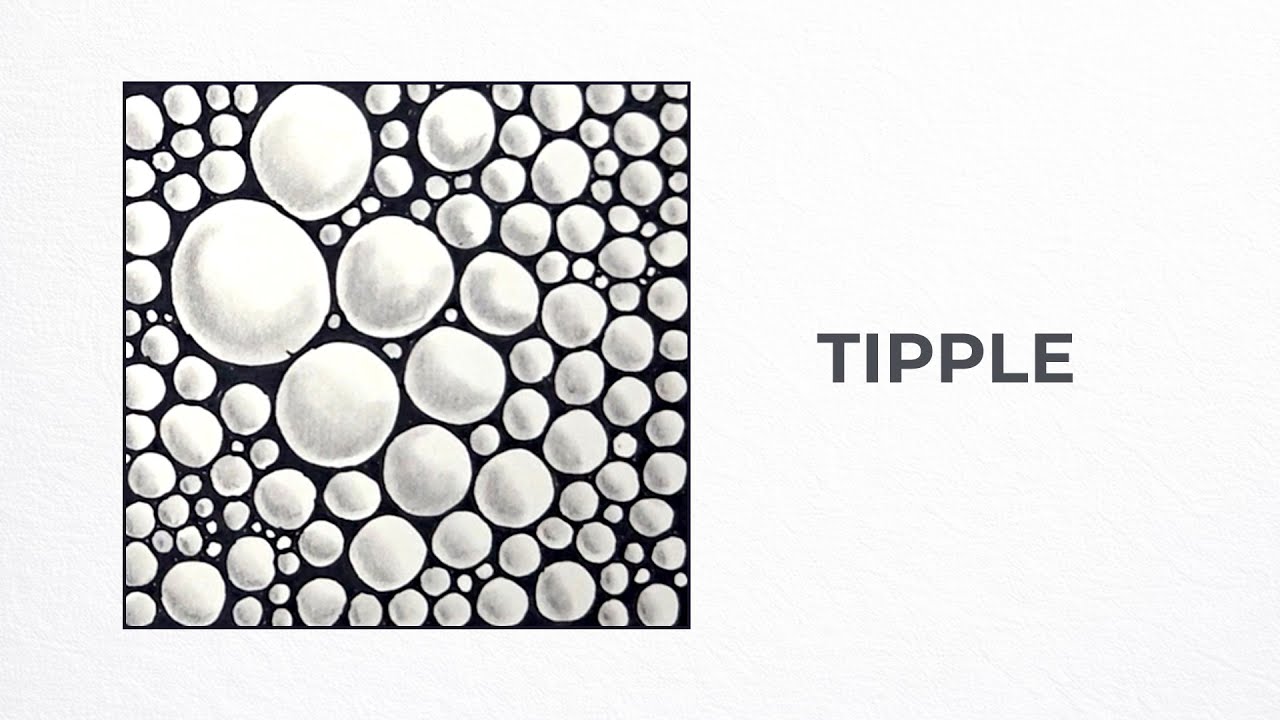 TIPPLE Zentangle Pattern – Variation 1 | Relaxing Dot Pattern Drawing ...