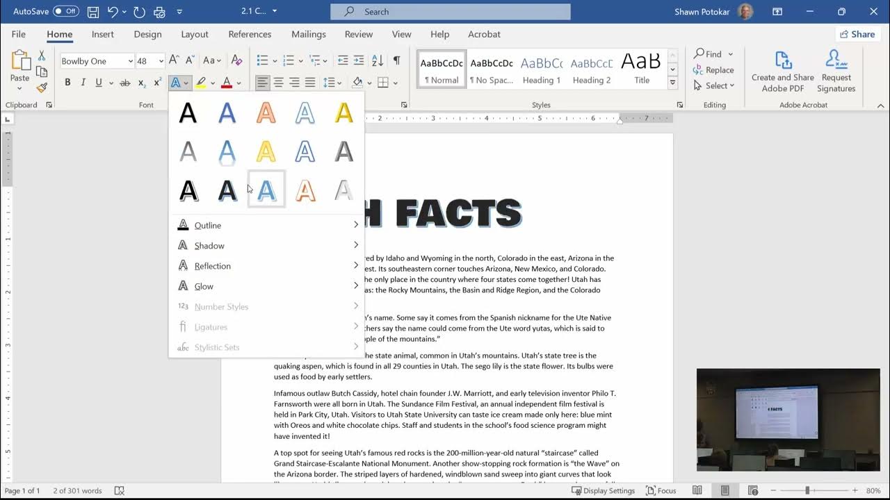 Word Processing Basics Class Demo - YouTube