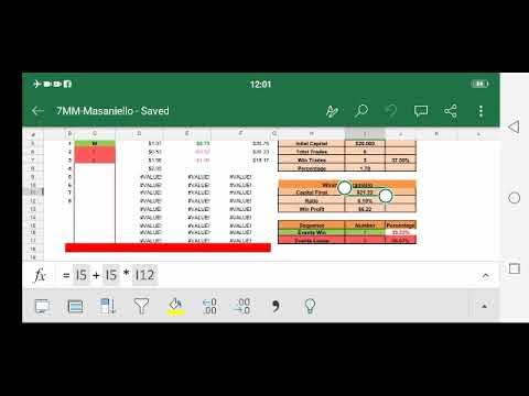 how to use Masaniello money management sheet - YouTube