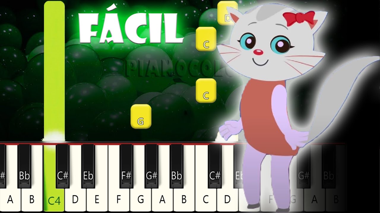 Gurrumina Michimiau | Piano Tutorial FÁCIL | Cover | Karaoke - YouTube