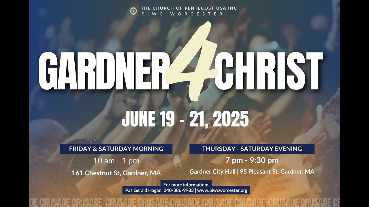 Gardner 4 Christ Crusade | PIWC WORCESTER - YouTube