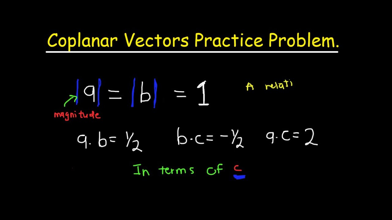 Coplaner Vectors Practice Problem - YouTube