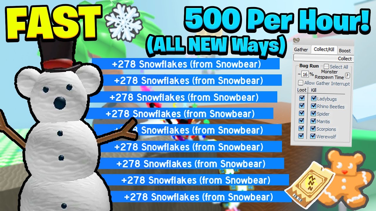 How To Get Snowflakes & Gingerbread Bears FAST FULL Guide In Beesmas ...