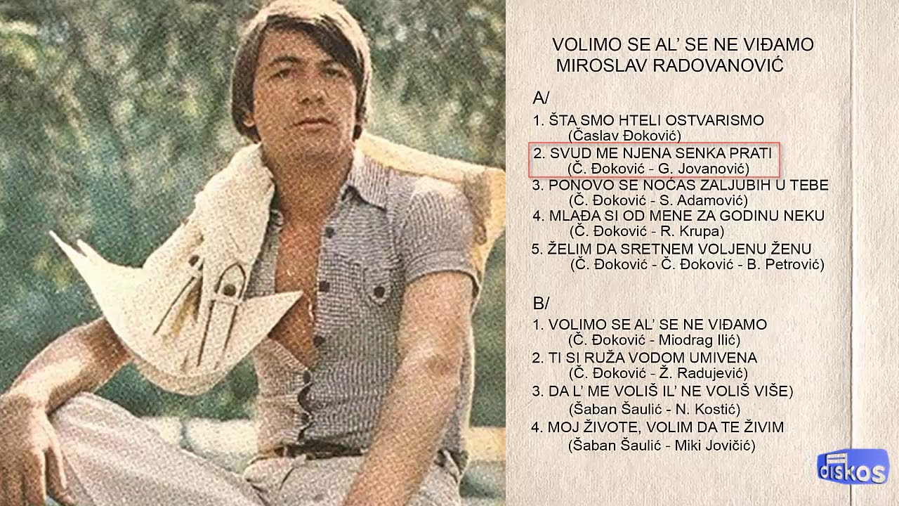 Miroslav Radovanovic - Svud me njena senka prati - (Audio 1980) - YouTube