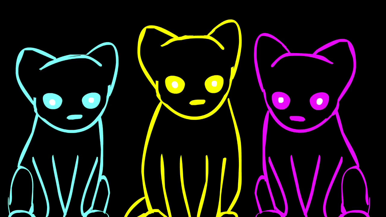 Neon Kittens animation - YouTube