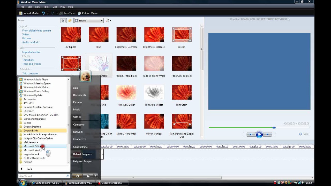 Tutorial on how to make a intro on Windows Movie Maker - YouTube