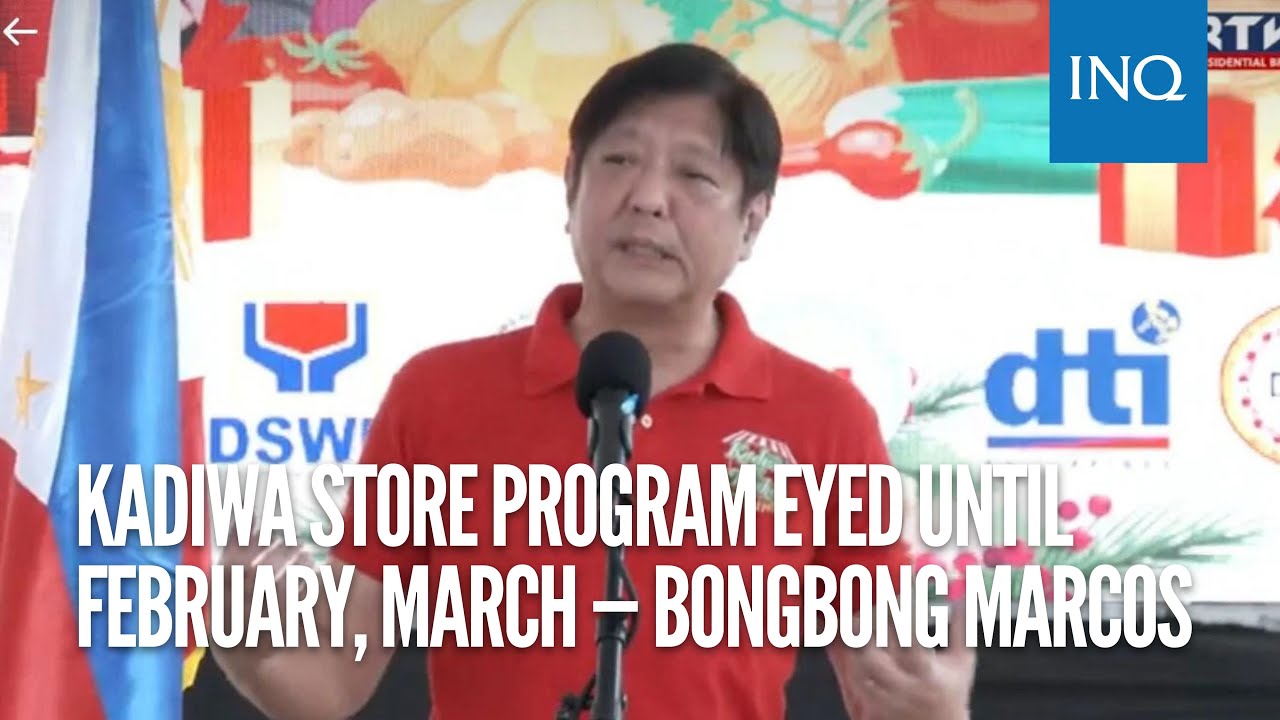 Kadiwa store program eyed until February, March — Bongbong Marcos - YouTube
