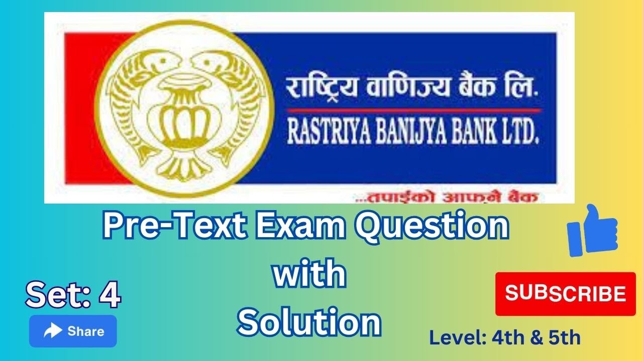 RBB pretest exam 2080 class | rbb model question tayari class | level ...
