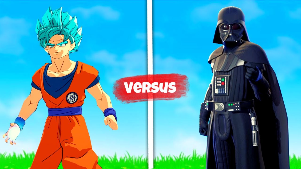Goku VS Darth Vader Mythic Boss Fight Fortnite Dragon Ball Z Event ...