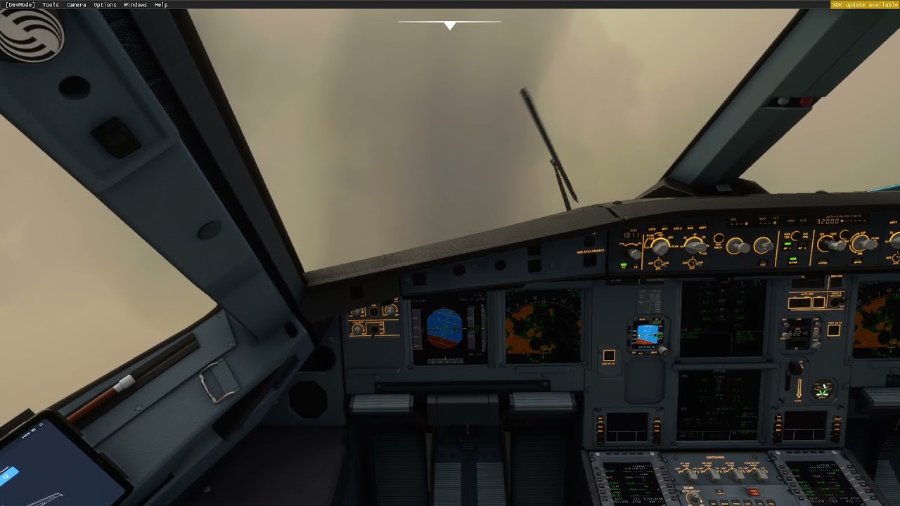MFS A320 Neo Takeoff in a thunderstorm in Hannover - YouTube