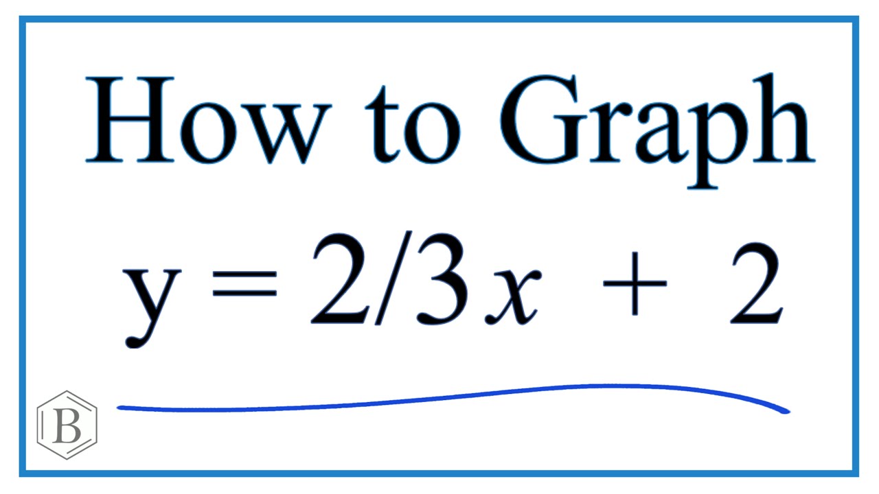 How to Graph y = 2/3 x + 2 - YouTube