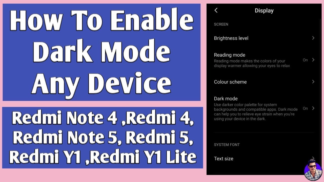 How To Enable Dark Mode | Dark Mode On Redmi Note 4 | Dark Mode On ...