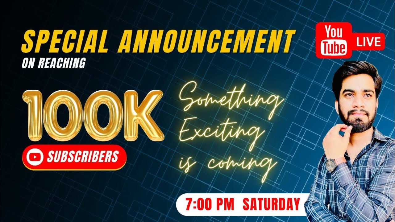 100k Subscribers Done 🔥 Thank you so much ️ Special Announcement 📣 ...
