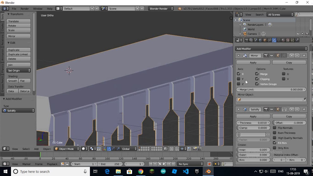 Making a THT ic chip in Blender - YouTube