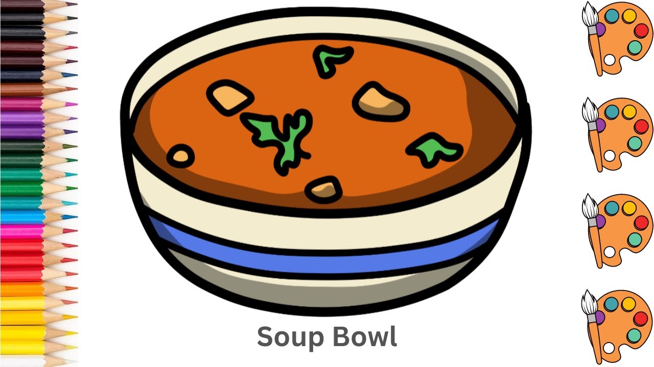 Soup Bowl - Sketch Art and Paint | Step by step tutorial | Pencil to ...