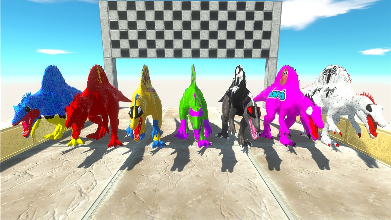 Speed Race Spino Superheroes Vs Mosasaurus Dc Comics Jurassic World ...