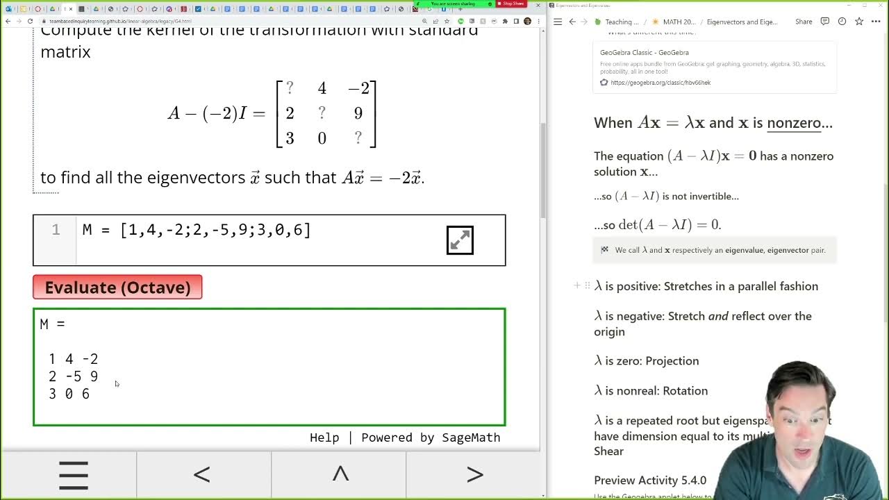 202.G4 Finding the Eigenspace Associated with an Eigenvalue - YouTube