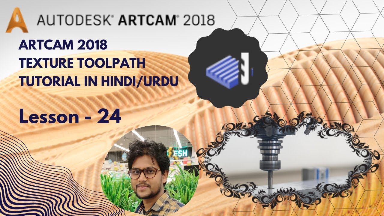 Texture Toolpath in Artcam 2018 | artcam tutorial in Hindi Lesson-24 - YouTube