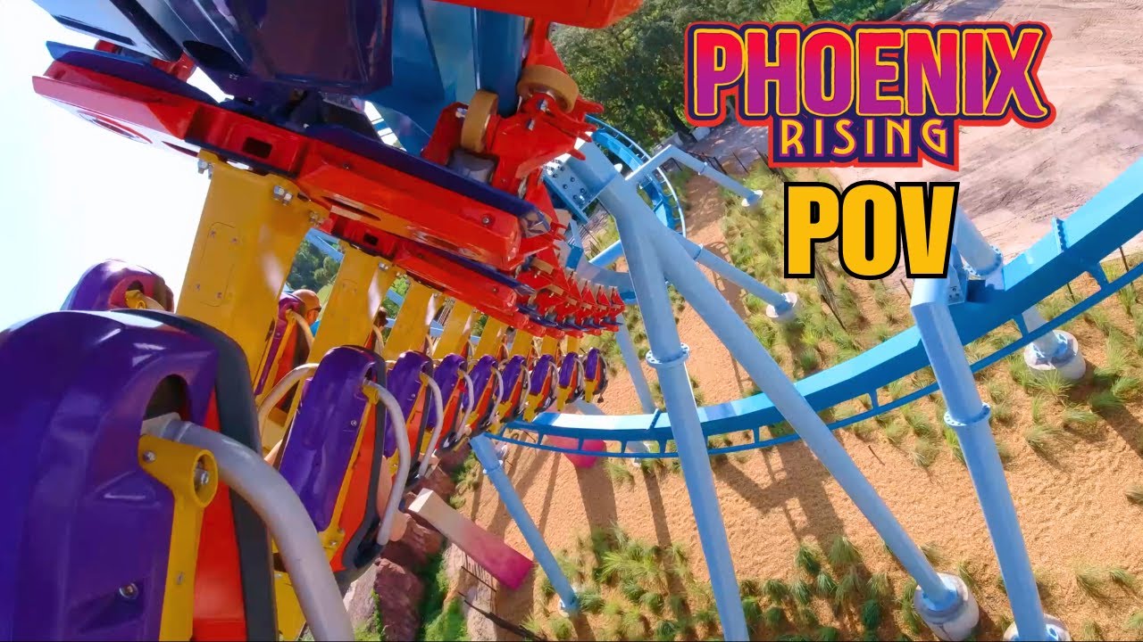 Phoenix Rising NEW Roller Coaster! | Back Row POV | Busch Gardens Tampa ...