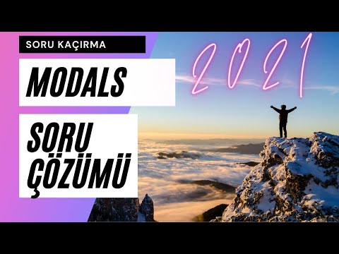 Modals Soru Çüzümü  (Yds- Yökdil - Ydt)- Soru Kaçırmayın