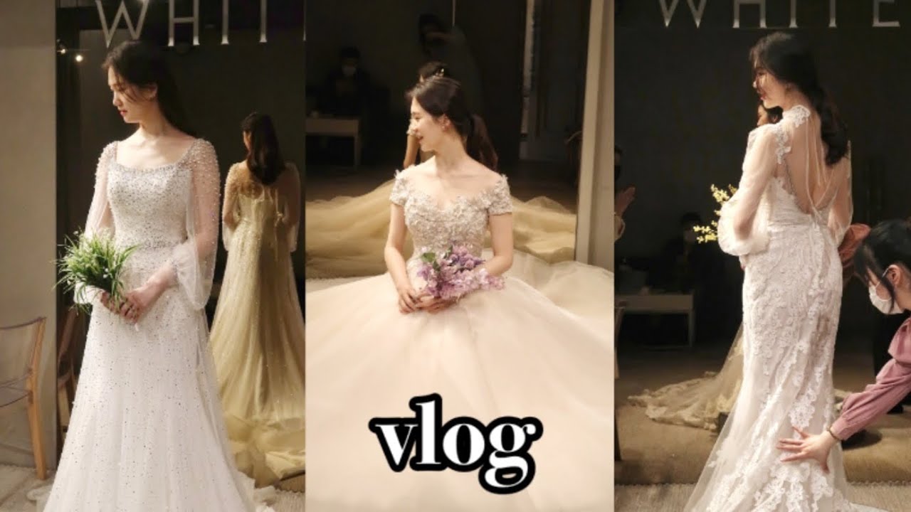 Vlog 웨딩촬영 드레스 가봉 브이로그 더화이트 엘리자베스 신랑 예복 맞추기 군예복 Youtube
