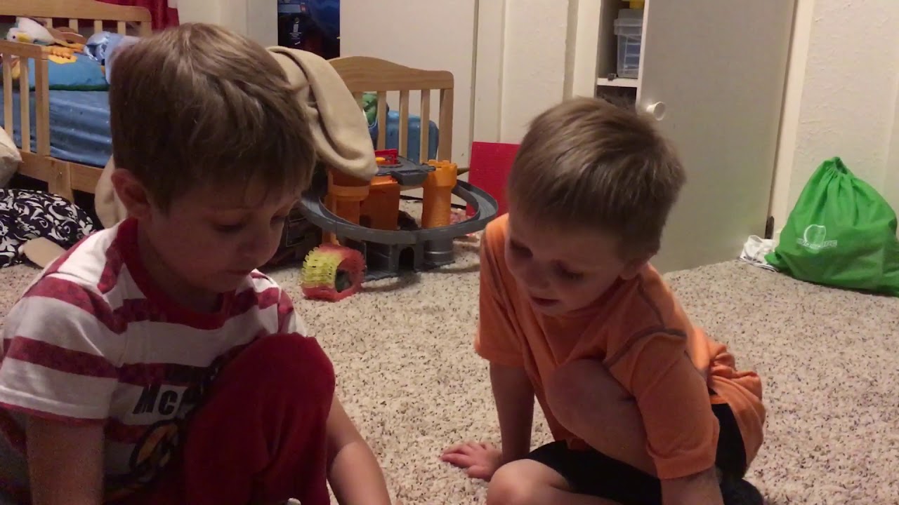 The boys playing before bedtime - YouTube