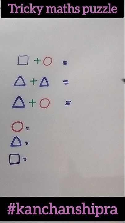 Tricky maths puzzle | maths puzzle #brainteaser #mathspuzzles #shorts # ...