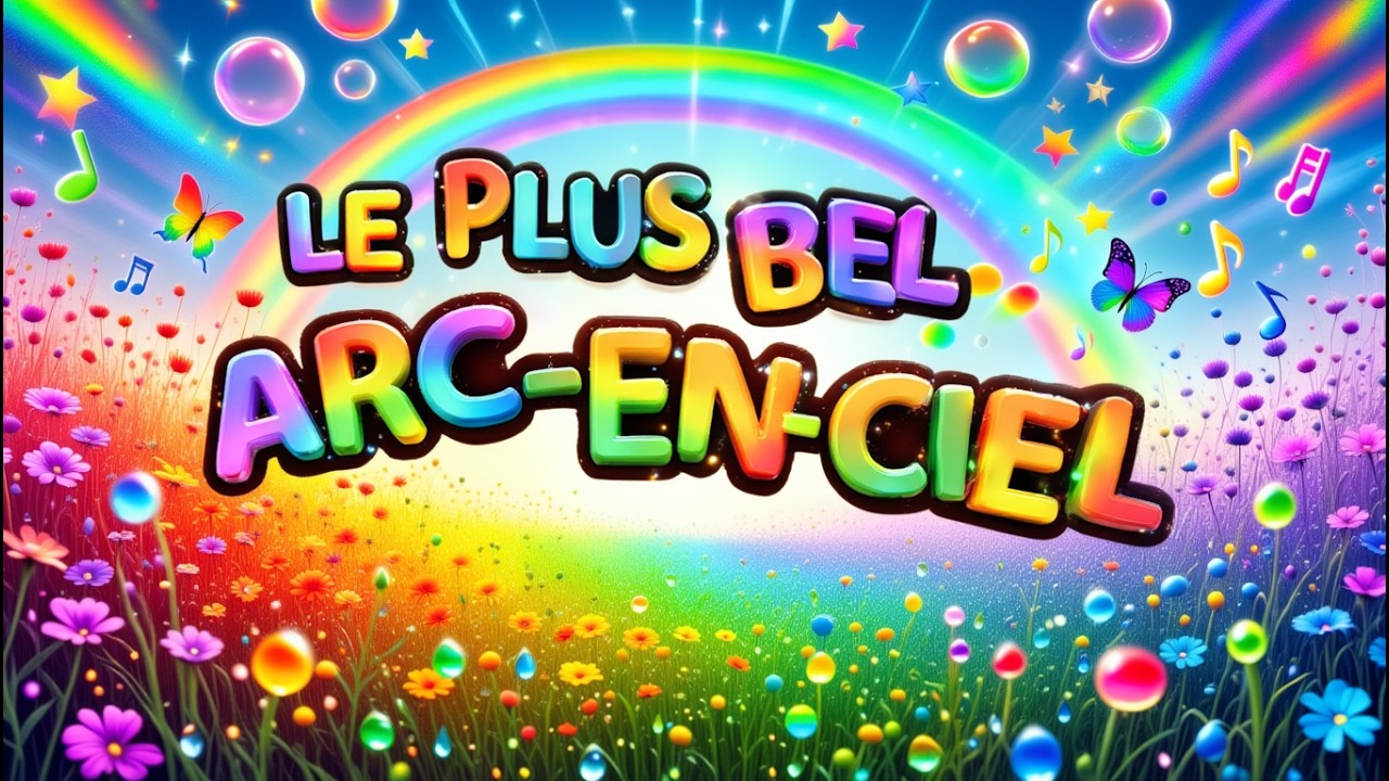 🌈PLUS BEL ARC EN CIEL 🏳️‍🌈 Chanson pour enfants sur les Couleurs ...