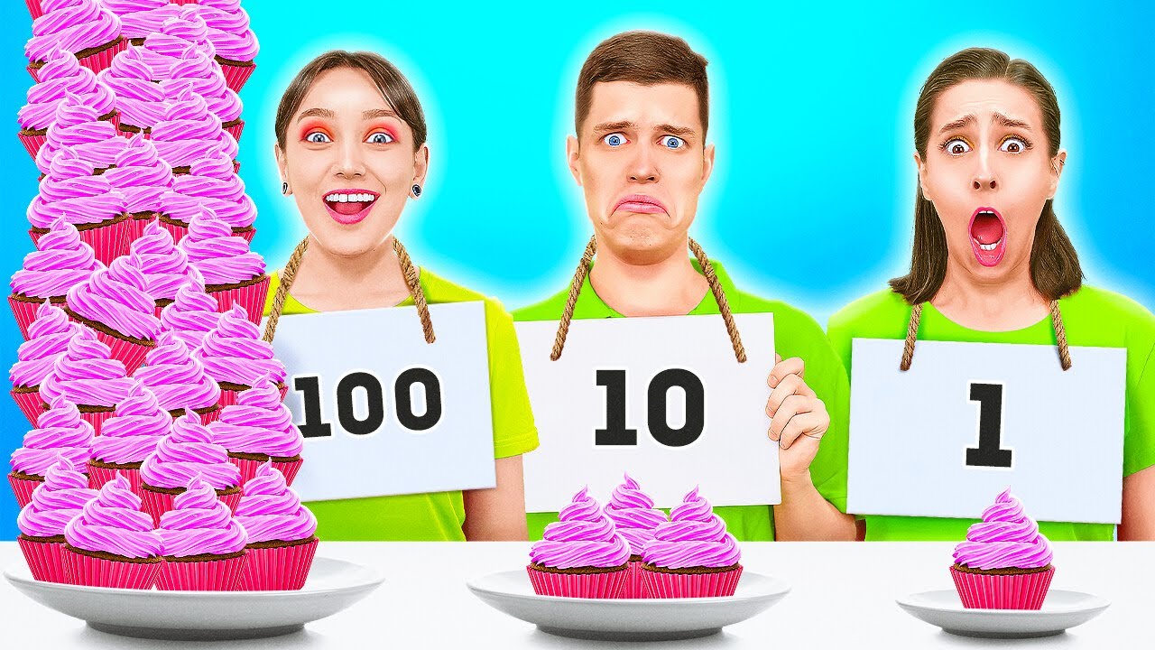 100 Layers of Food Challenge || YUMMY YUMMY Food Battle by Teeheehee ...