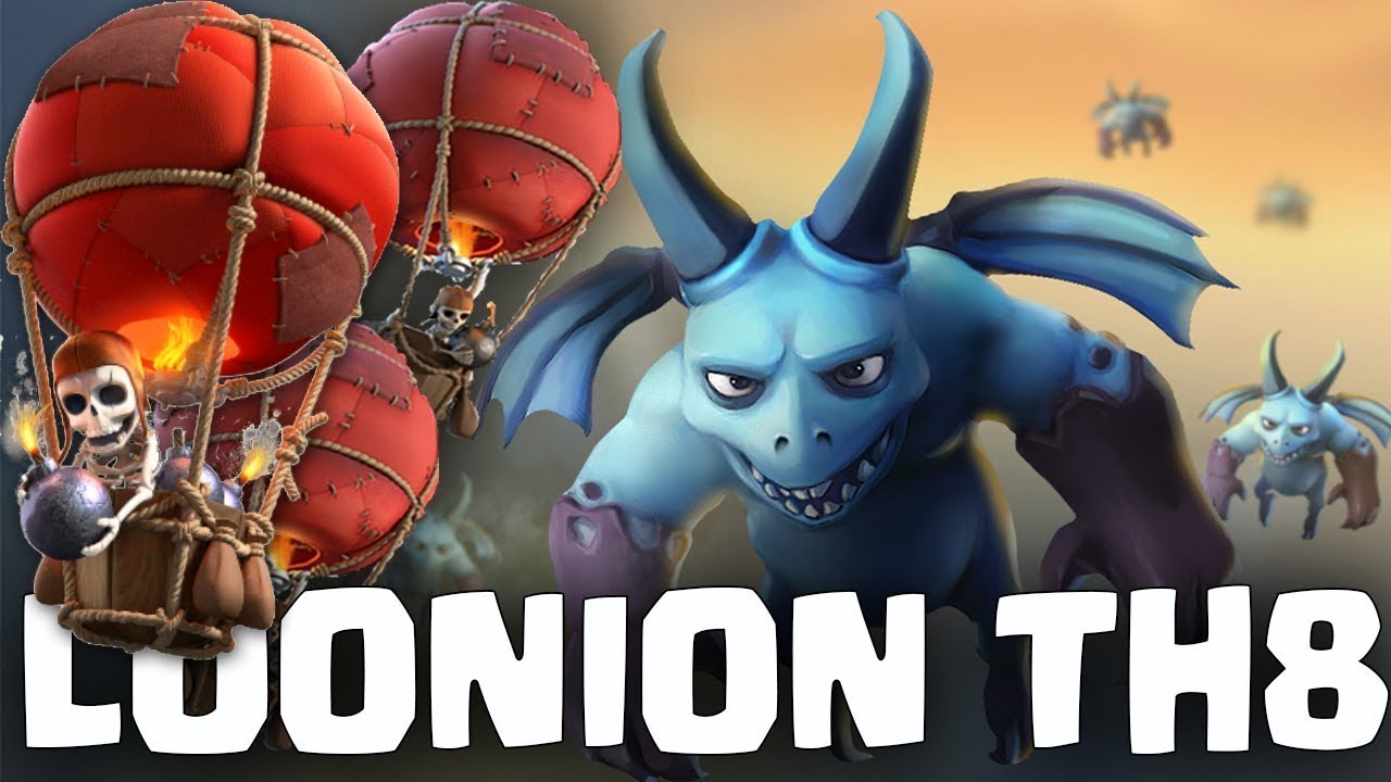 Th8 best war attack strategy....loonion attack th8.... - YouTube