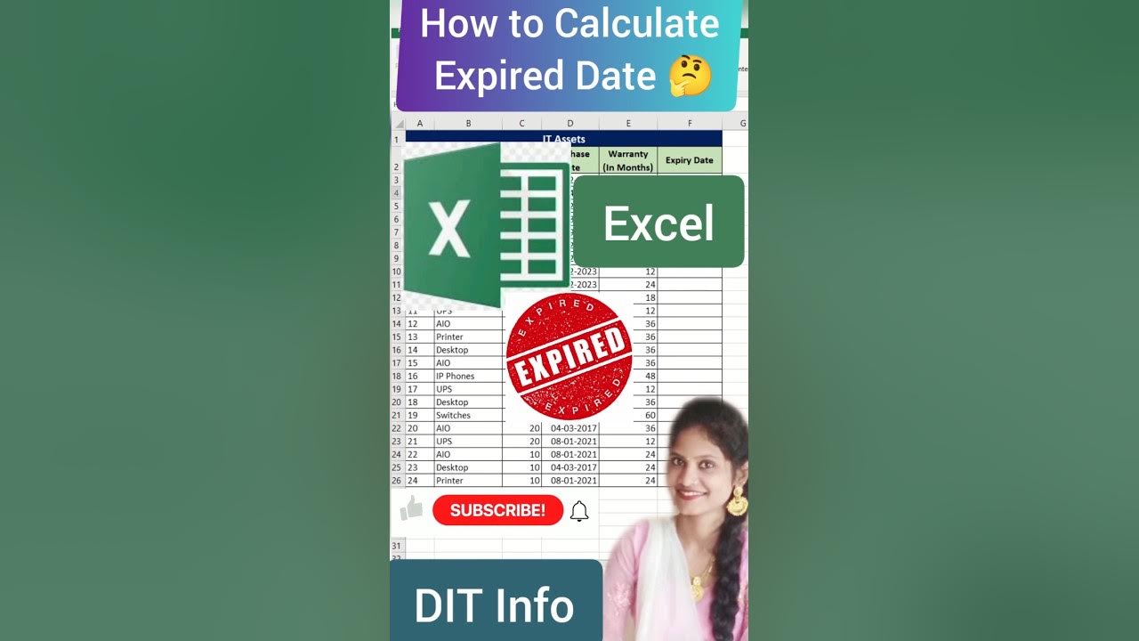 Excel tips to calculate Expiry Date 😎 #excel #exceltutorial #exceltips #exceltricks #shorts ...