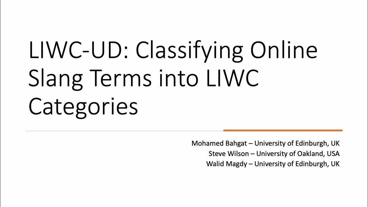 LIWC-UD (WebSci 22) - YouTube