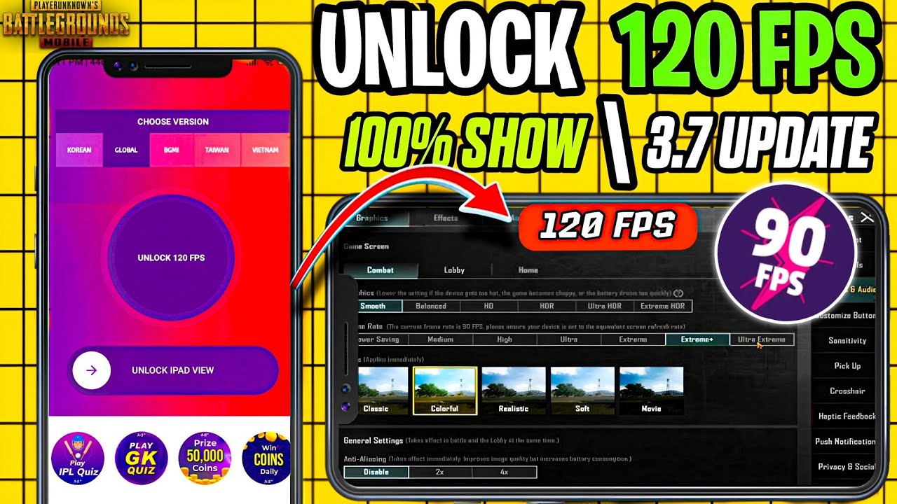 UNLOCK 120/90 BGMI 🥶| FPS NOT SHOWING PROBLEM AFTER 90 FPS APP UPDATE🙀 ...