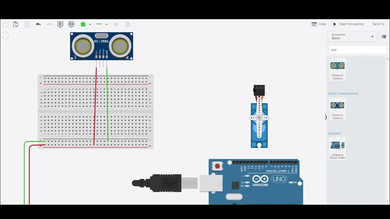 Automatic door opener with the help of Arduino Uno in Tinkercad - YouTube