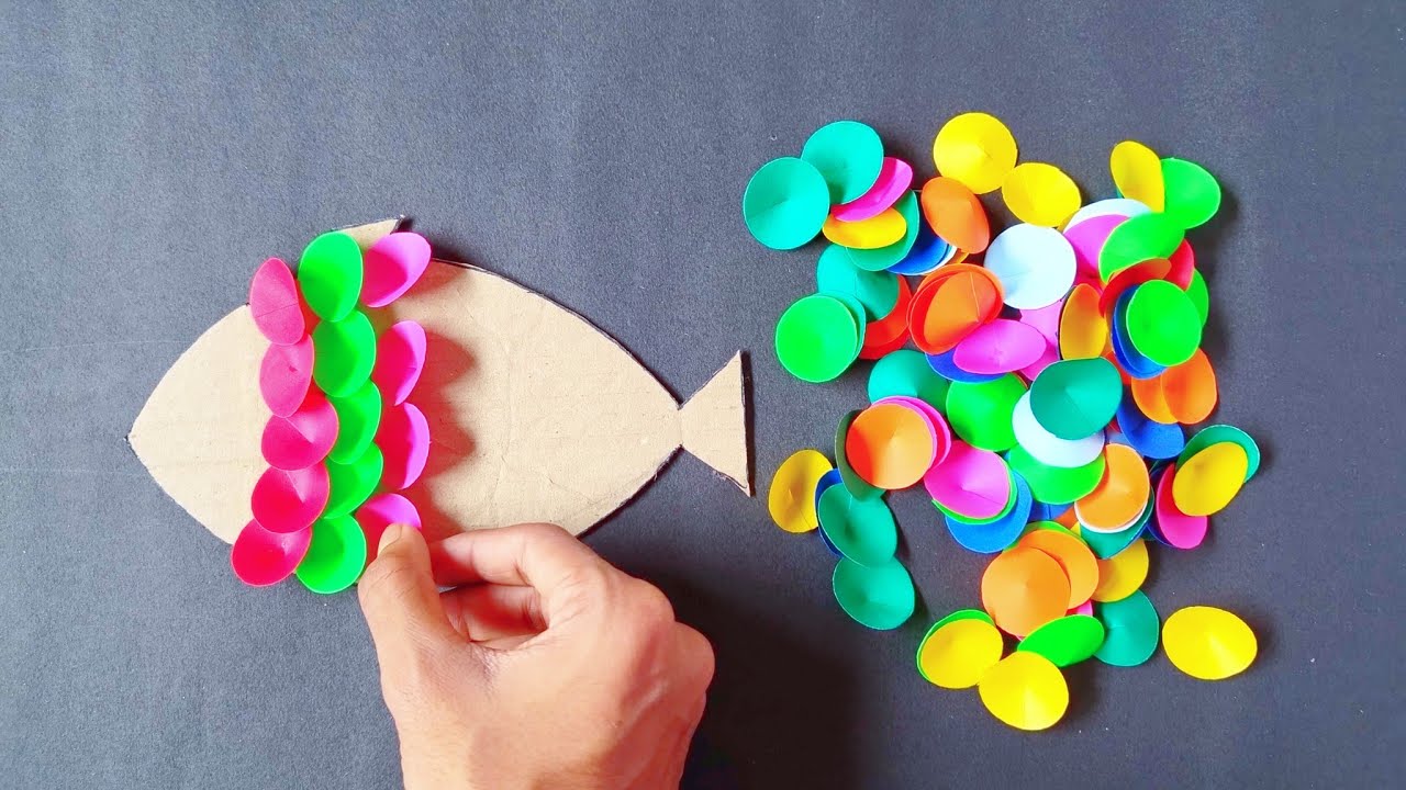 Beautiful Fish Shape Wall Hanging / Easy Wall Hanging / Paper Craft ...
