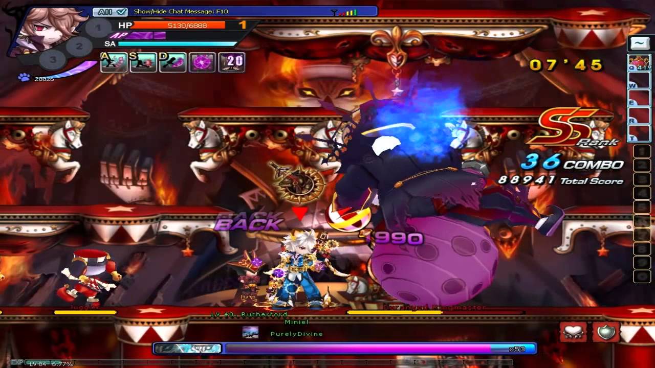 [Grand Chase NA] Nightmare Circus 7/11/14 as Rufus - YouTube