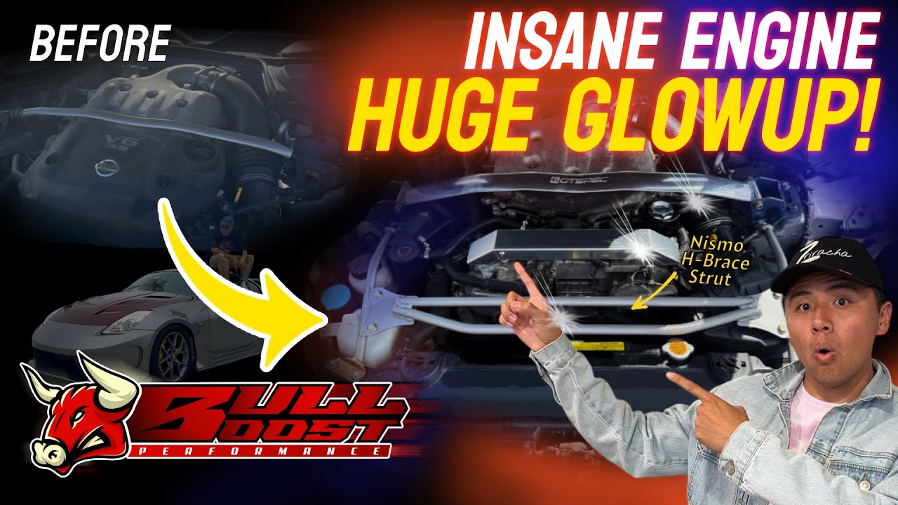 350Z Engine Bay COMPLETE DRESS UP with BullBoost Performance Parts‼️ ...