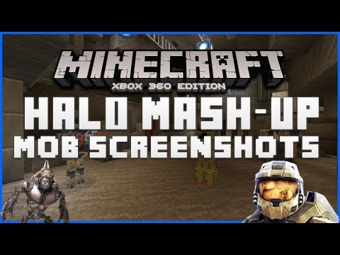 MINECRAFT XBOX 360: HALO MASH-UP PACK MOBS & TEXTURE SCREENSHOTS [NEW ...